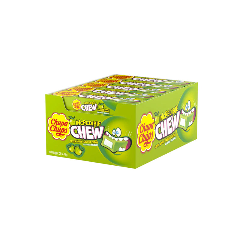 Chupa Chups Incredible Chew Apple 20 x 45g – Ocandy Confectionery