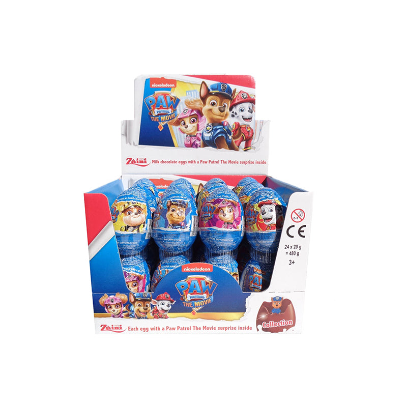 PAW Patrol Chocolate Surprise Egg 24 x 20g – Ocandy Confectionery