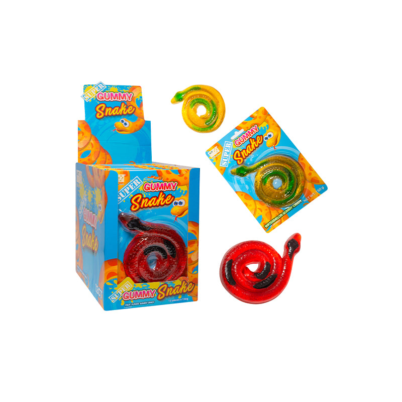 Super Gummy Giant Gummy Snake 12 x 150g – Ocandy Confectionery