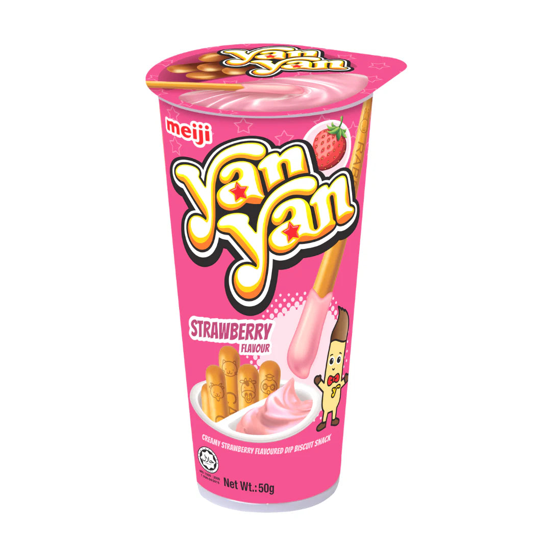 Yan Yan Strawberry 10 x 50g – Ocandy Confectionery