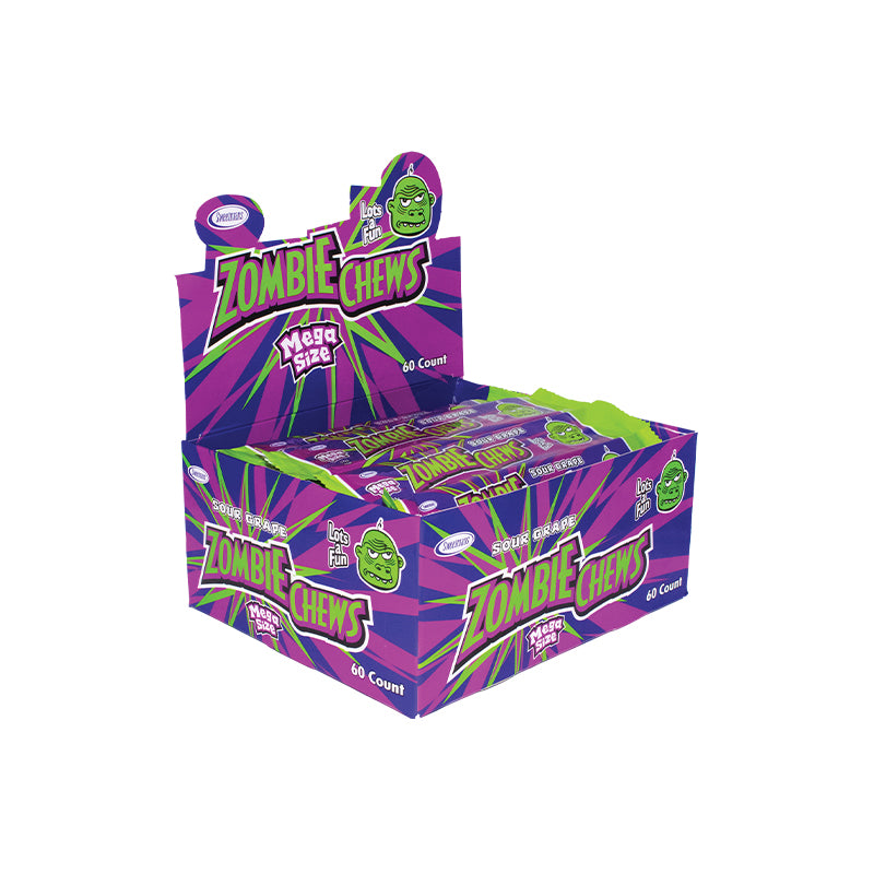 Zombie Chews Grape Flavour 72 x 28g – Ocandy Confectionery