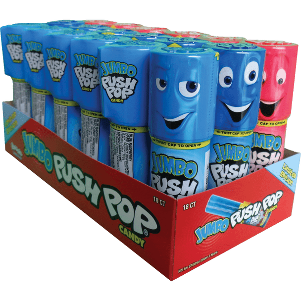 Jumbo Push Pop 18 x 30g – Ocandy Confectionery